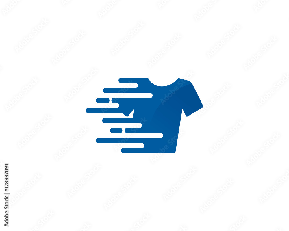 Fast Service Laundry Logo Design Template Stock Vector | Adobe Stock