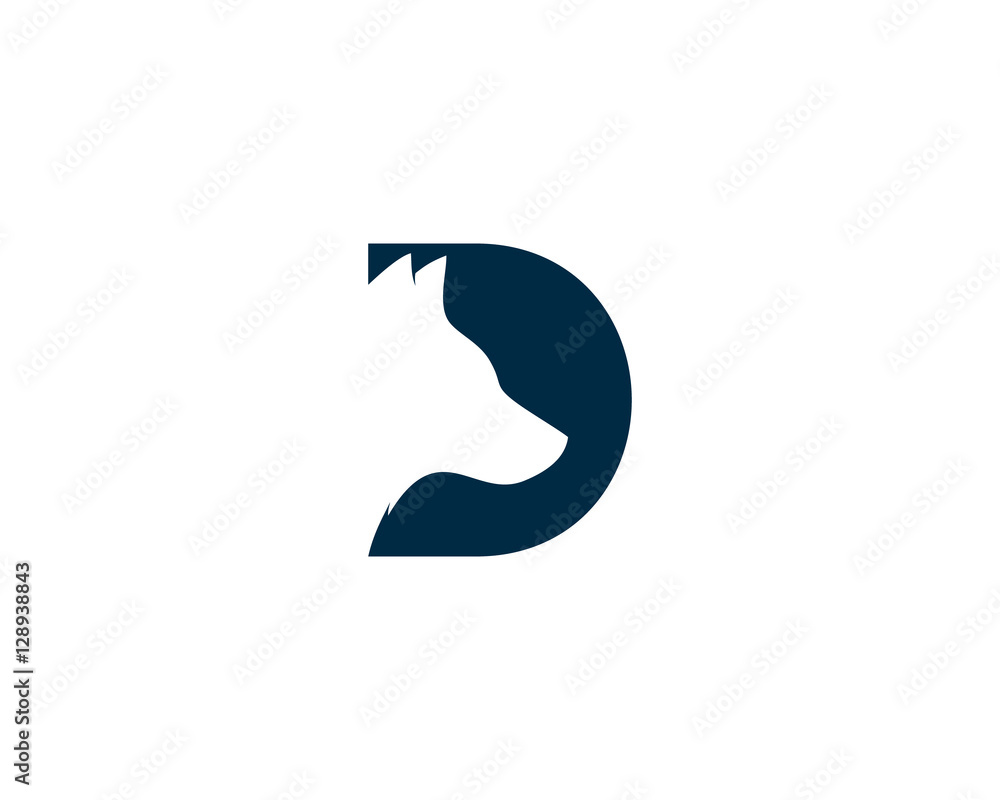 Initial Letter D Dog Logo Design Template Stock Vector | Adobe Stock