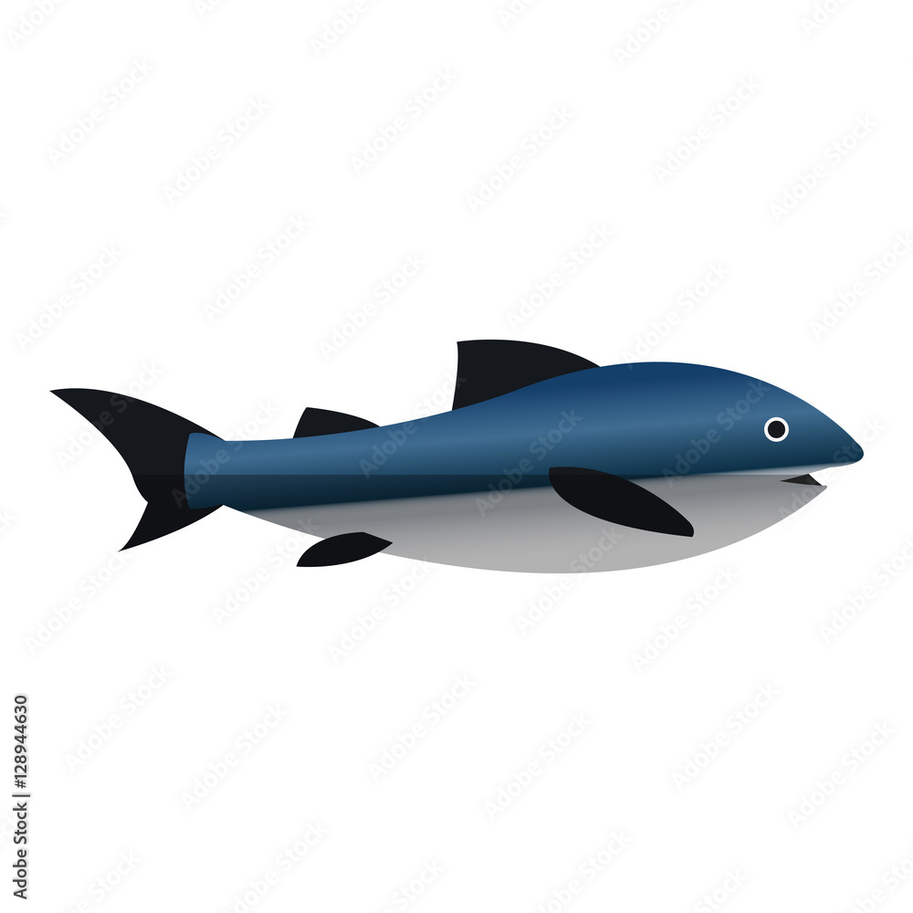 Fish icon. Sea life ecosystem fauna and ocean theme. Isolated design ...