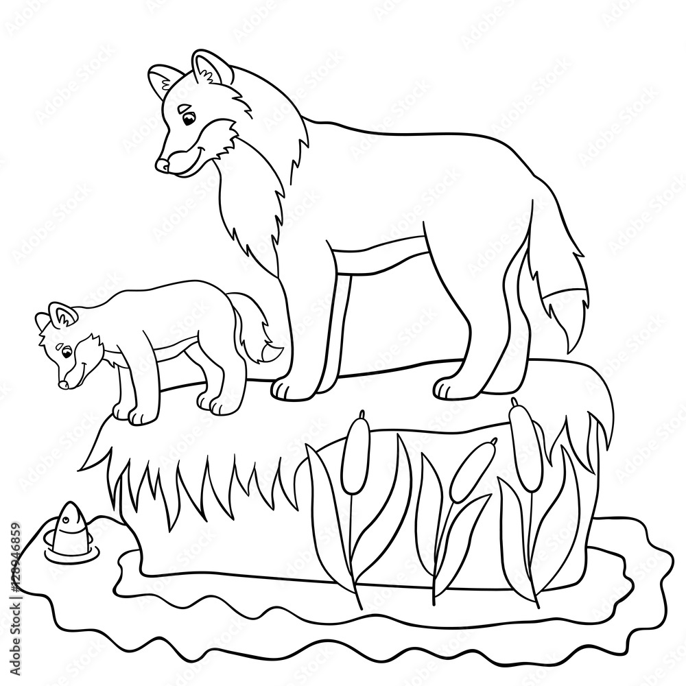 Coloring Pages Of Cute Wolves