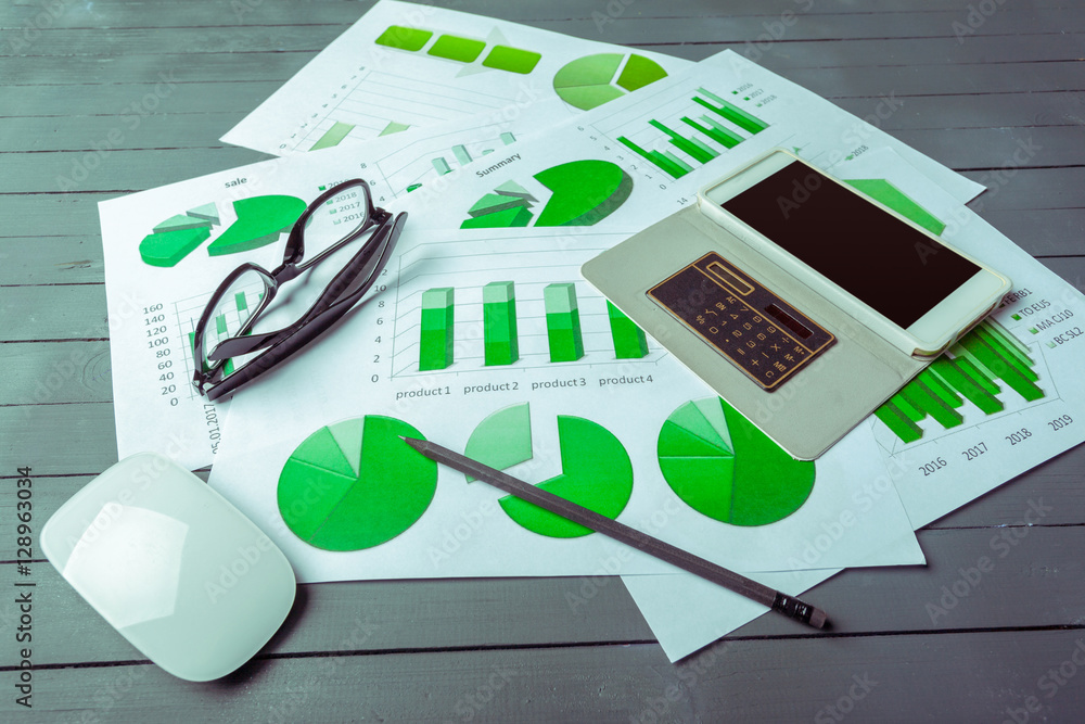 Graphical chart analysis Stock Photo | Adobe Stock