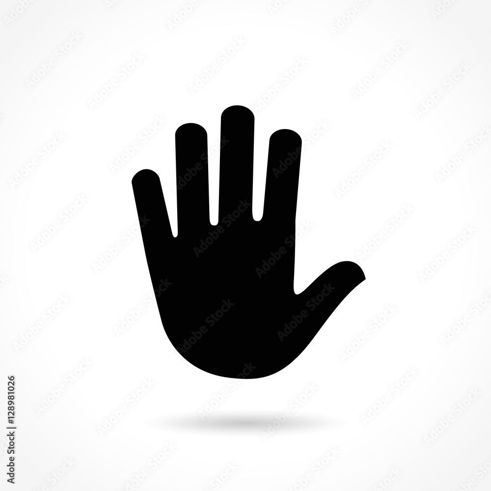 hand icon on white background Stock Vector | Adobe Stock