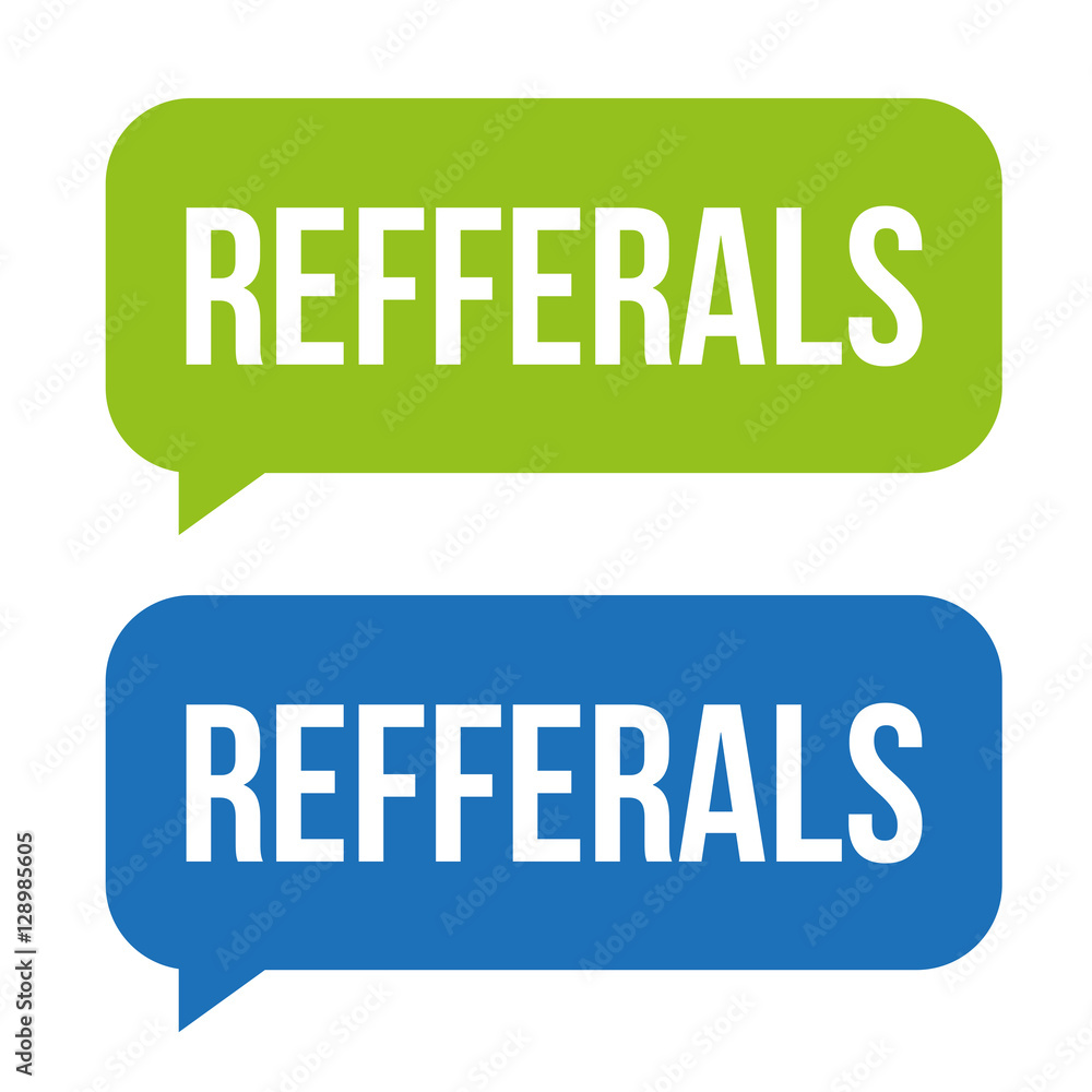 Referral button bubble set Stock Vector | Adobe Stock