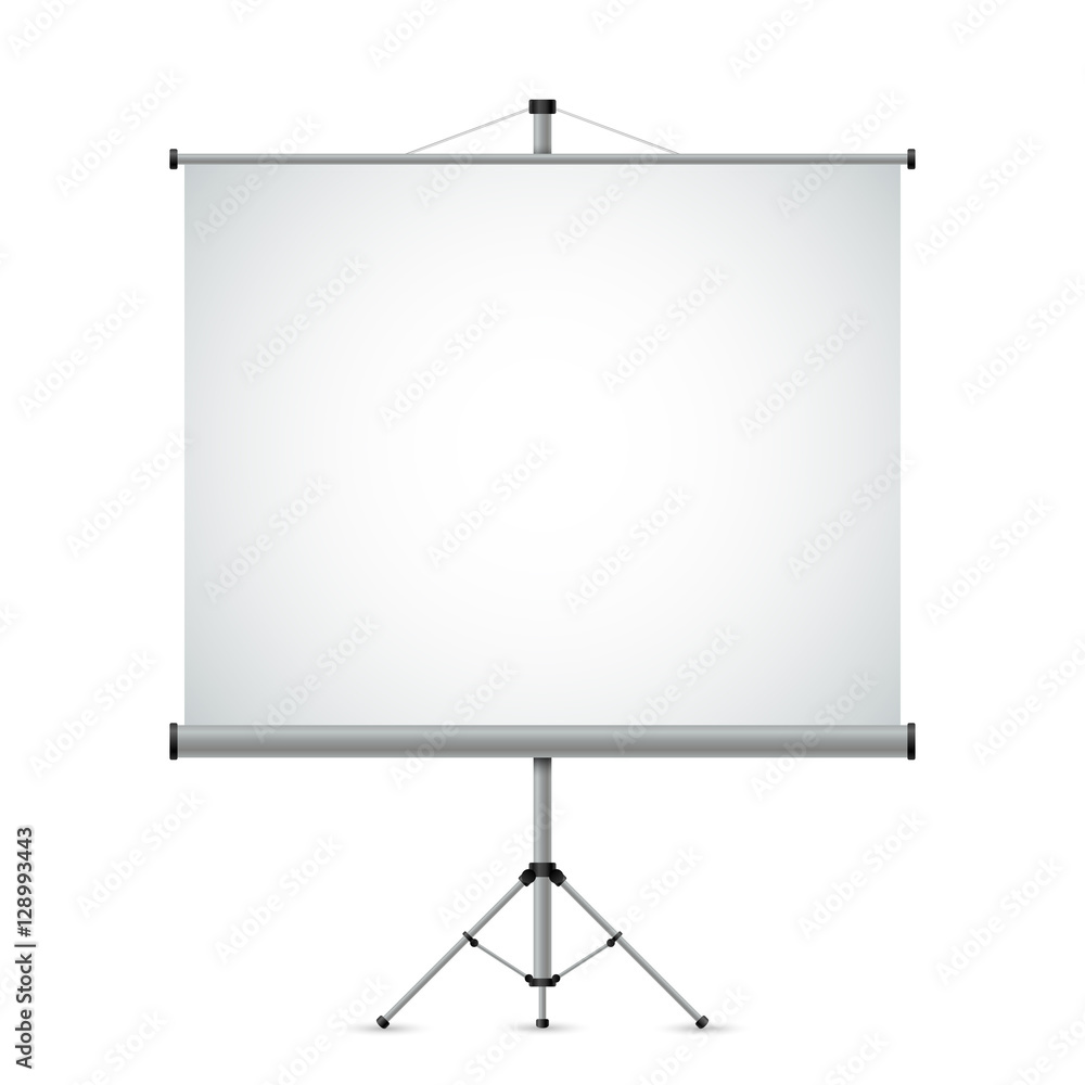 Blank white projection screen vector template. Stock-Vektorgrafik ...