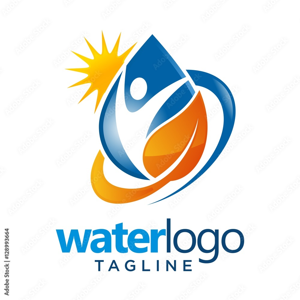 water vector logo Stock Vector | Adobe Stock