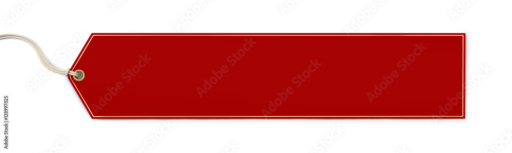 Red tag with gold border - panorama Stock Illustration | Adobe Stock