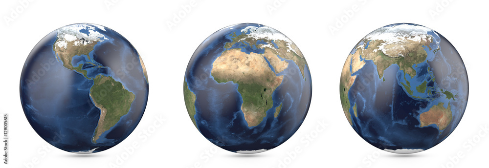 Planet earth without cloud. Showing America, Europe, Africa, Asia ...