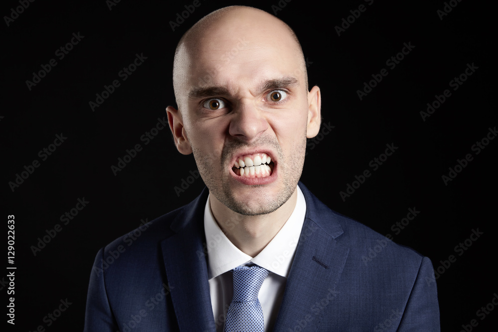 Portrait of Angry Guy Stock Photo | Adobe Stock