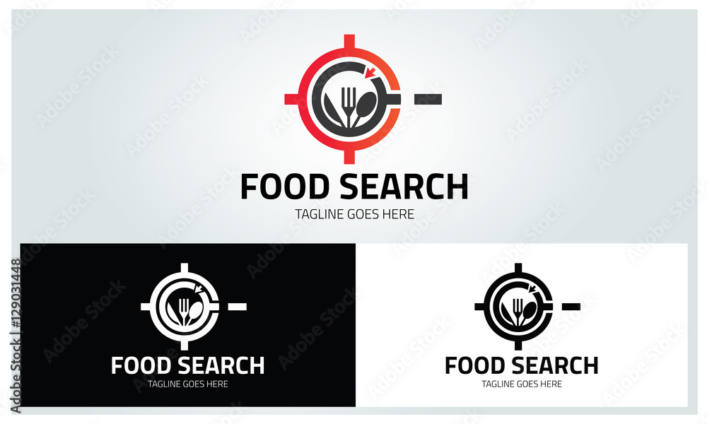 Food search logo design template ,Vector illustration Stock ...