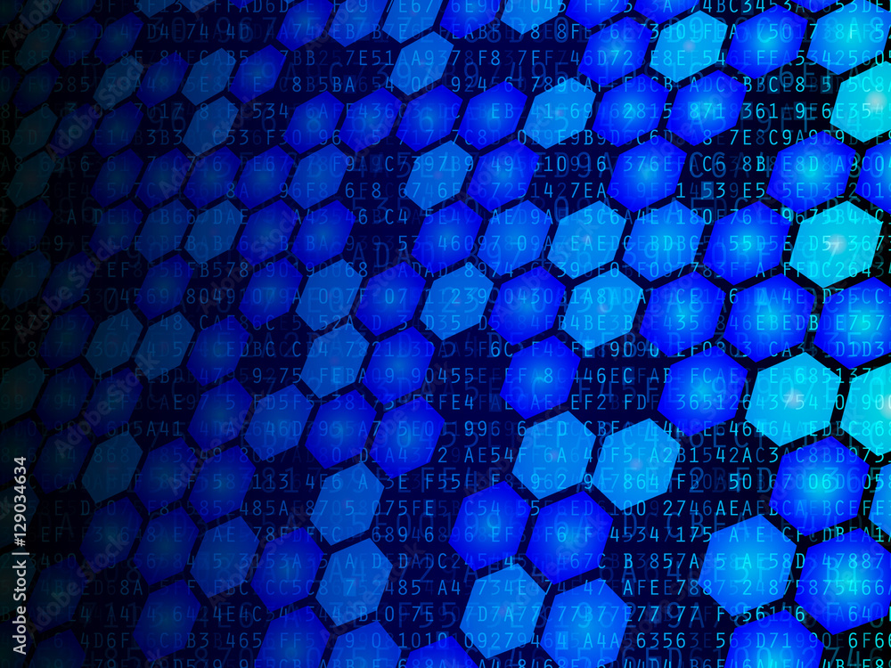 Hexadecimal Hexagons ilustración de Stock | Adobe Stock
