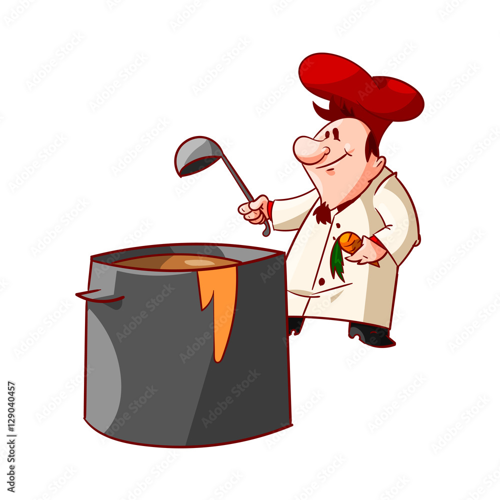 Cartoon Chef, Cook Stock Vector | Adobe Stock