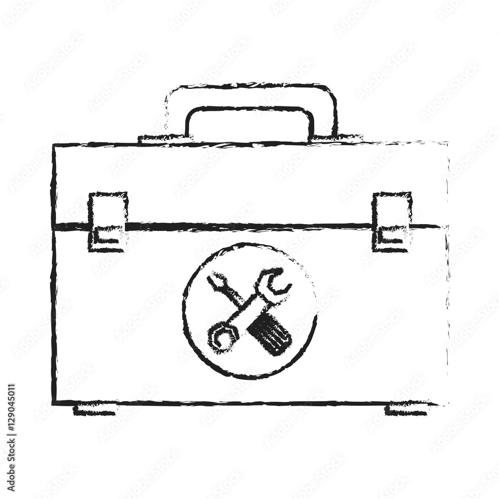 toolbox drawn icon image vector illustration design Stock Vector ...