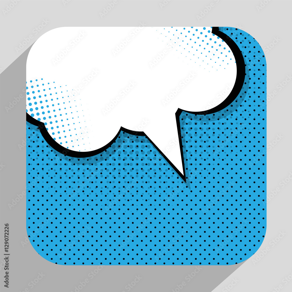 Speech Bubble Pop Art Background On Dot Background Vector Illust Stock ...