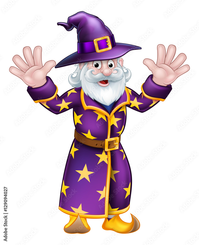 Cartoon Wizard Stock Vector | Adobe Stock