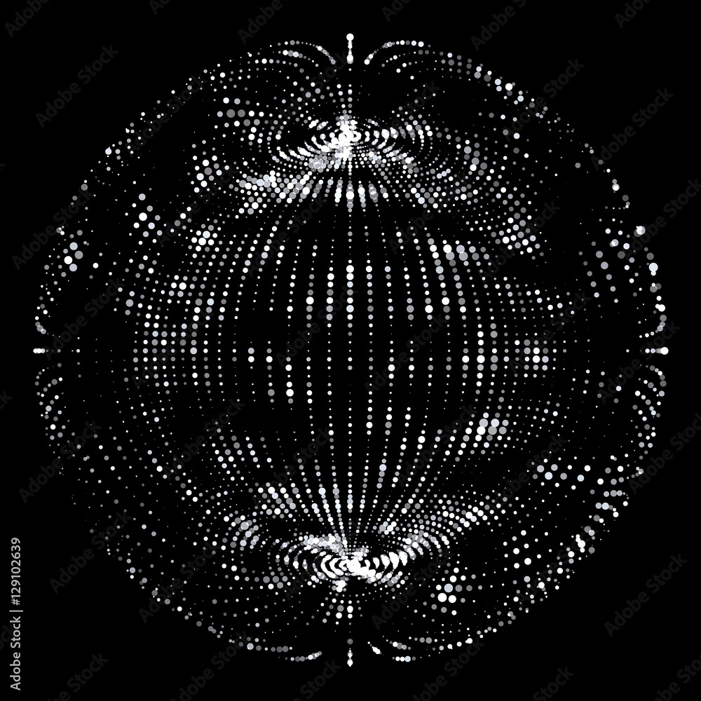 Globe Black And White Grid