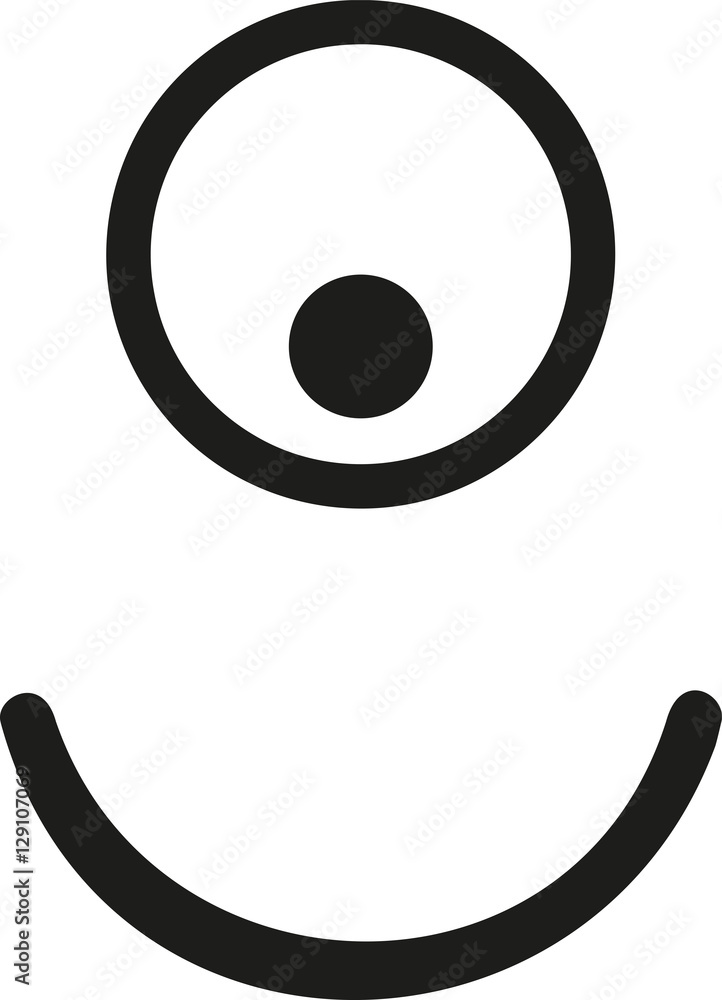 Cyclops cartoon face - one-eyed Stock Vector | Adobe Stock