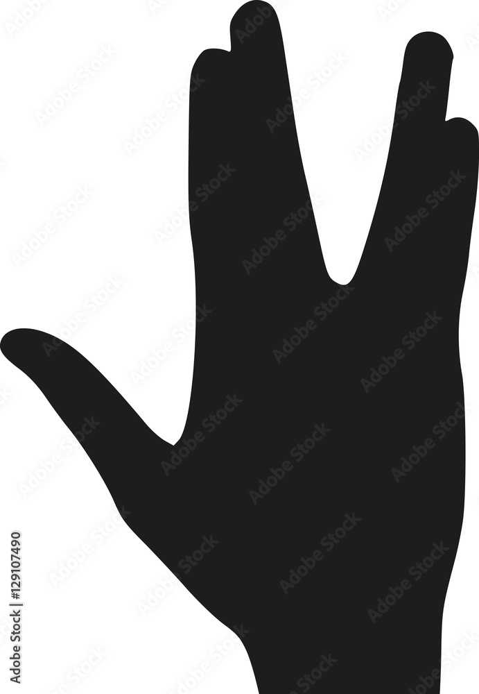 Hand with vulcan greet Stock Vector | Adobe Stock