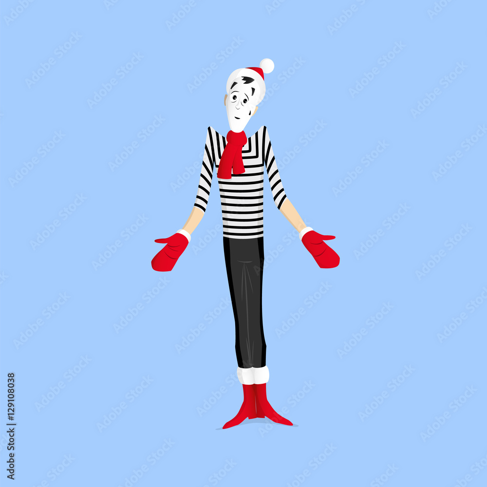 Mime performance Stock Vector | Adobe Stock