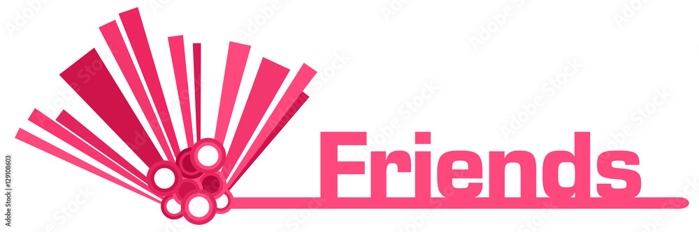 Friends Pink Graphical Bar Stock Illustration | Adobe Stock