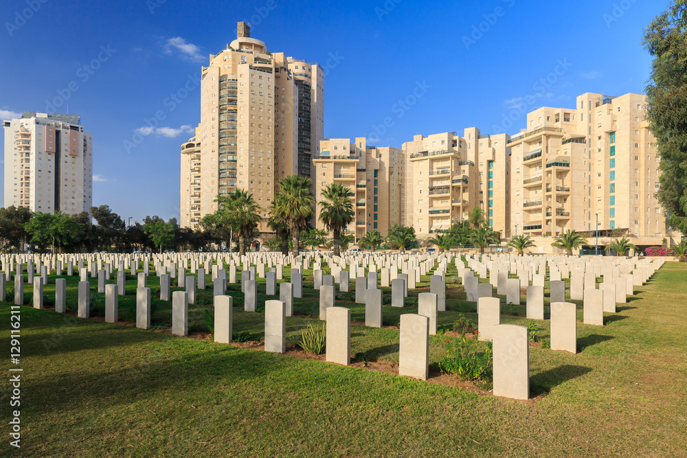 Military cemetery of Australian cavalry corps in Beer Sheba who are ...
