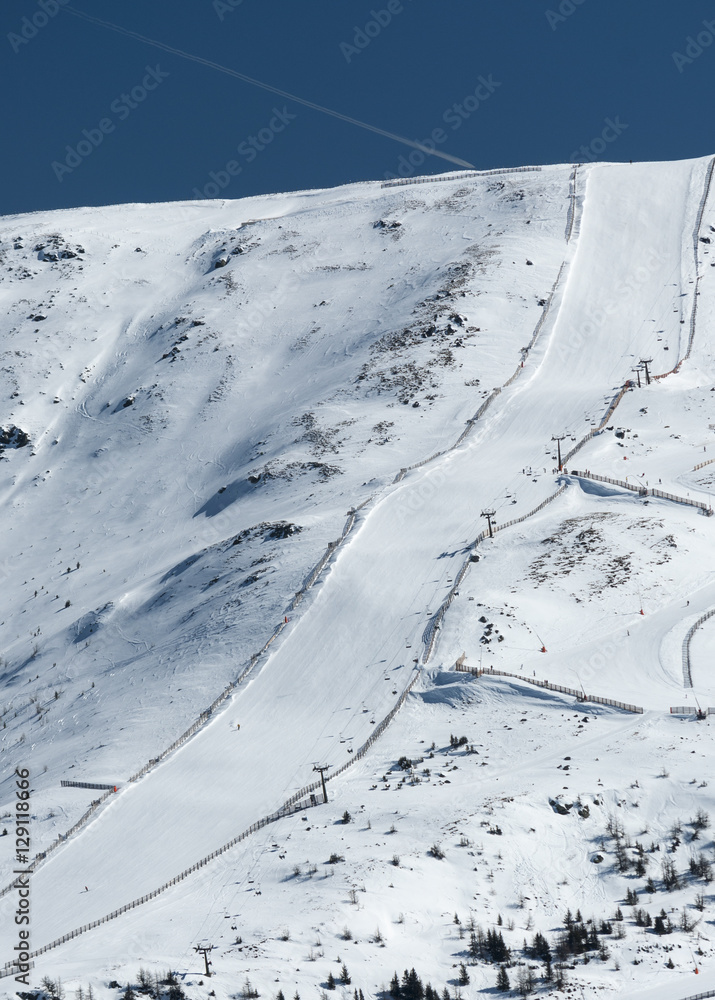 Black ski slope Stock Photo | Adobe Stock