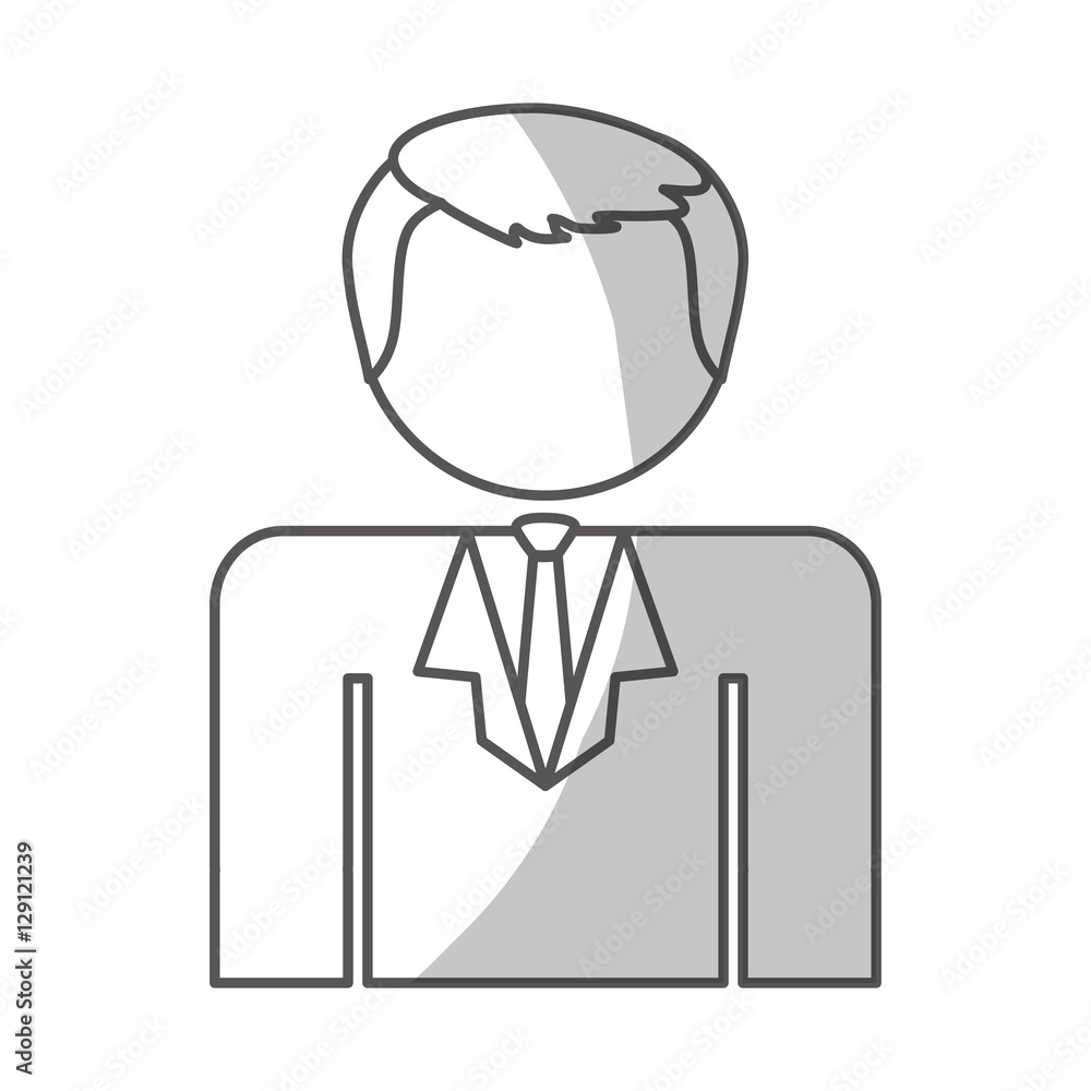 man wearing suit and tie2we over white background. pictogram design ...