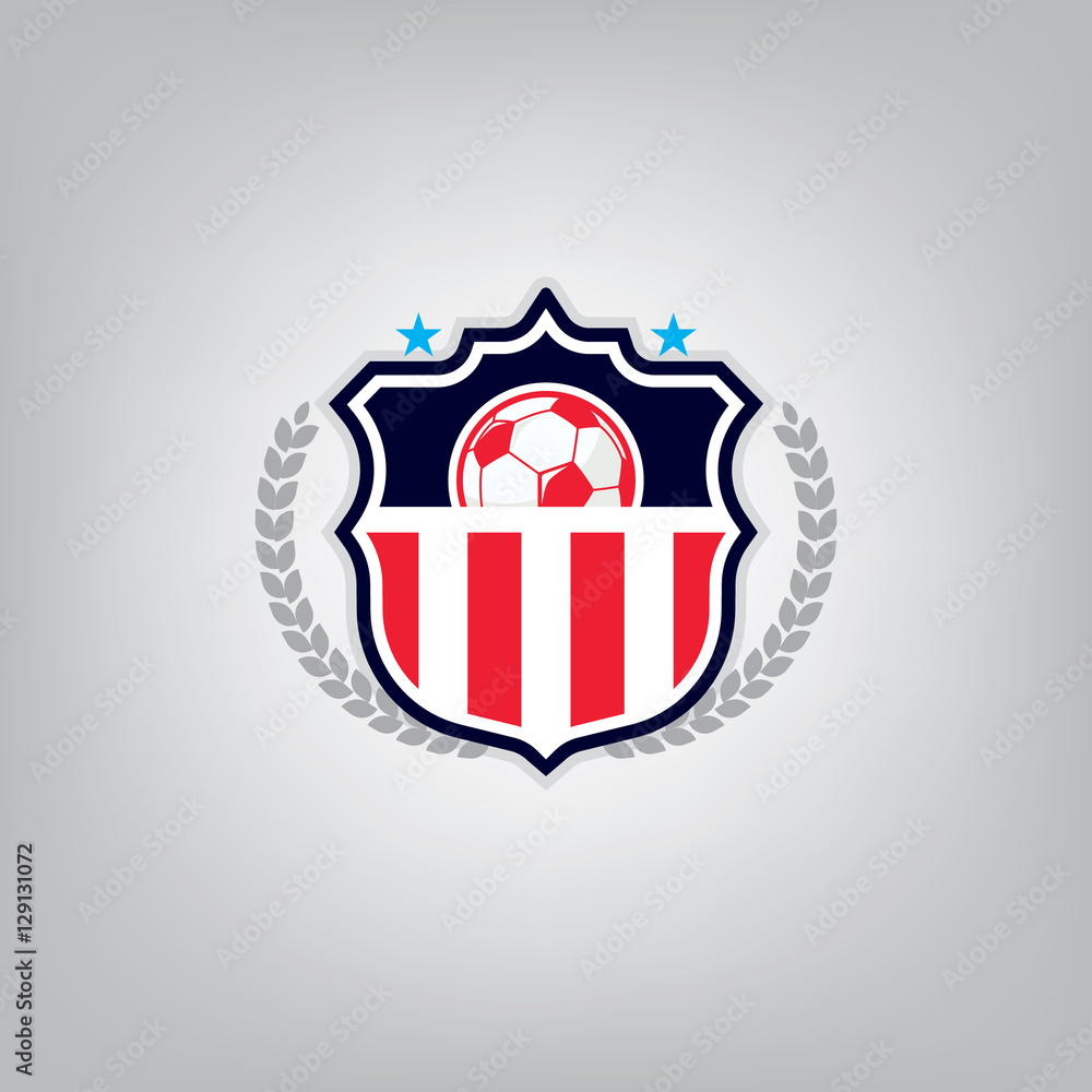 Soccer Logo Design Template, Football badge team identity, Socce Stock ...