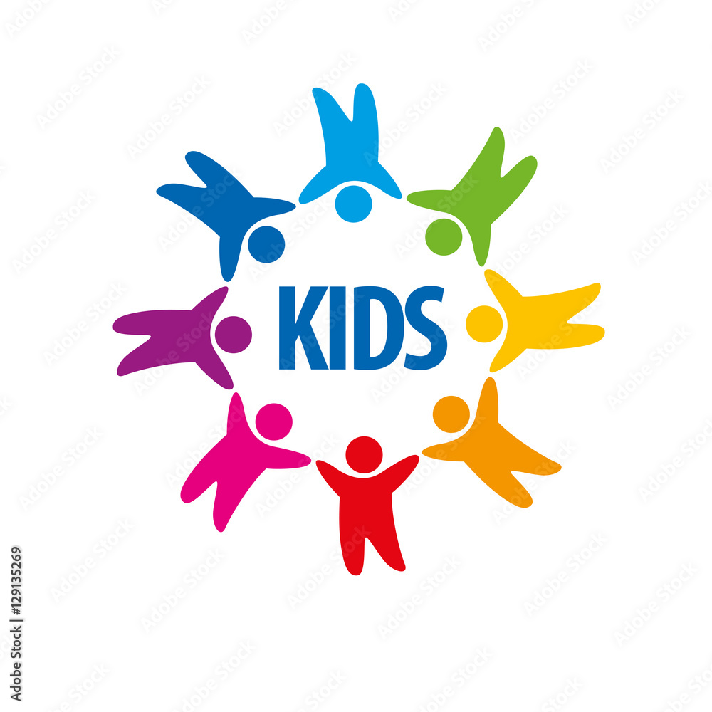 vector logo kids Stock Vector | Adobe Stock