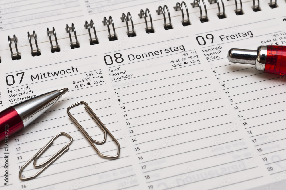 Terminplaner Stock-Foto | Adobe Stock