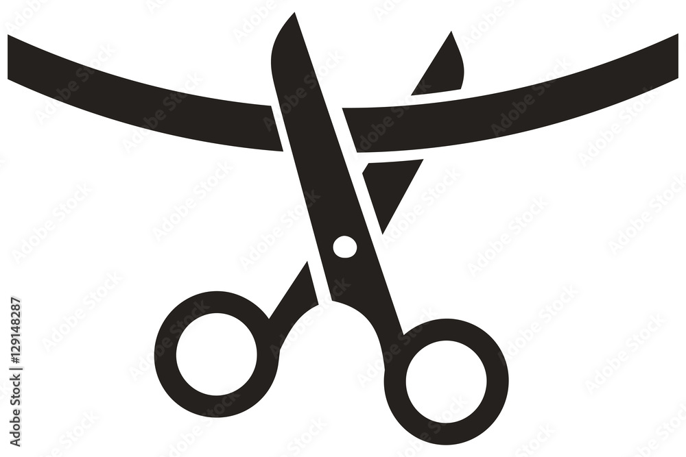 Cutting Ribbon Icon Stock Vector | Adobe Stock