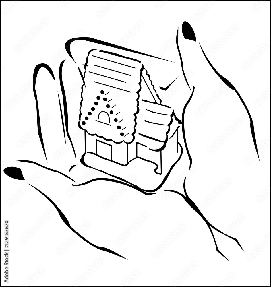 House in hands Stock Vector | Adobe Stock