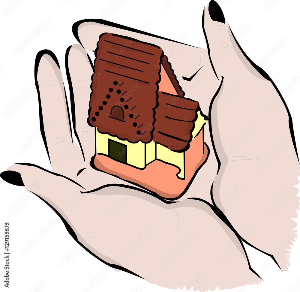 House in hands Stock Vector | Adobe Stock