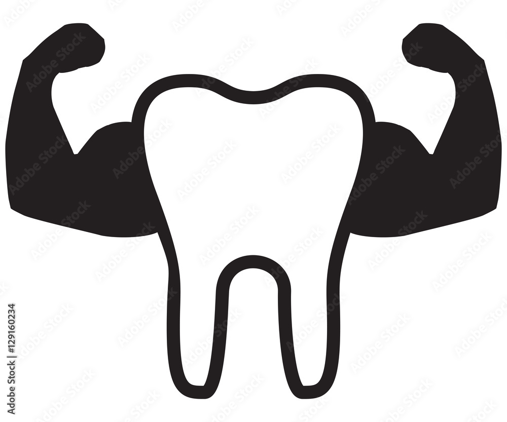 Strong Teeth Icon Stock Vector | Adobe Stock
