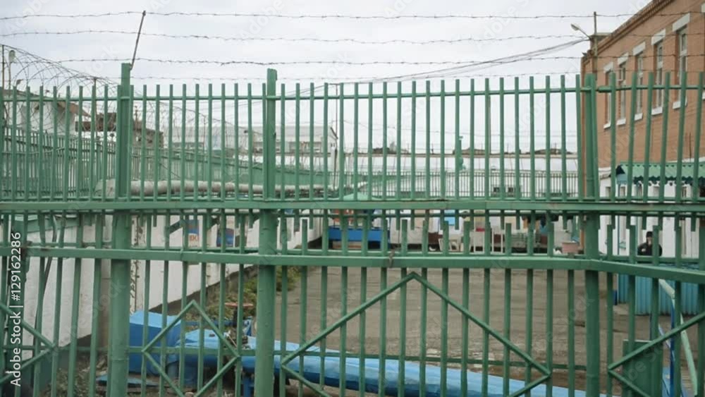 Typical prison inner landscape. Russian prison system. The prison ...