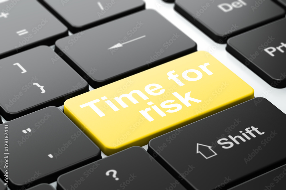 Timeline concept: Time For Risk on computer keyboard background Stock ...