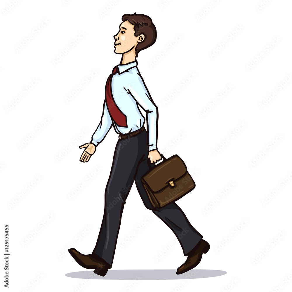 Vector Single Cartoon Business Character. Stock-Vektorgrafik | Adobe Stock