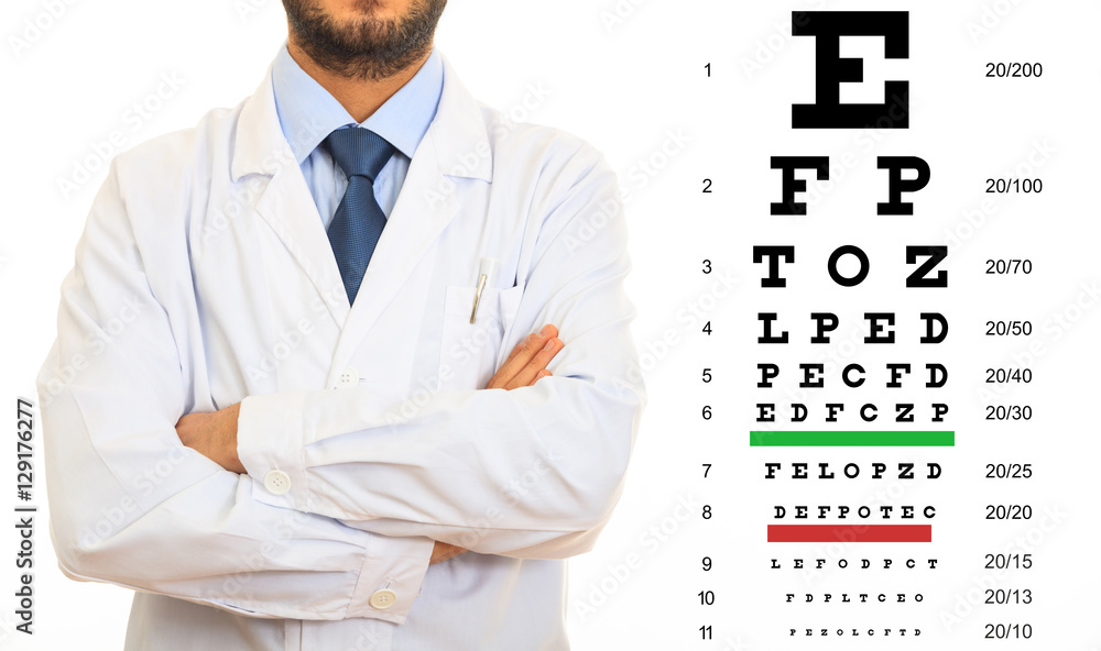 Doctor and eye vision test Stock Photo | Adobe Stock