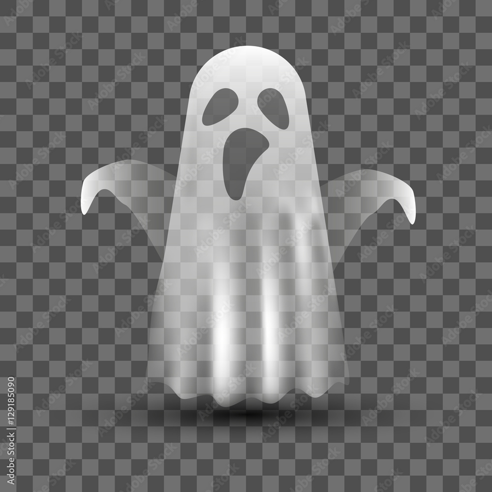 Ghost on transparent background. Vector illustration Stock Vector ...