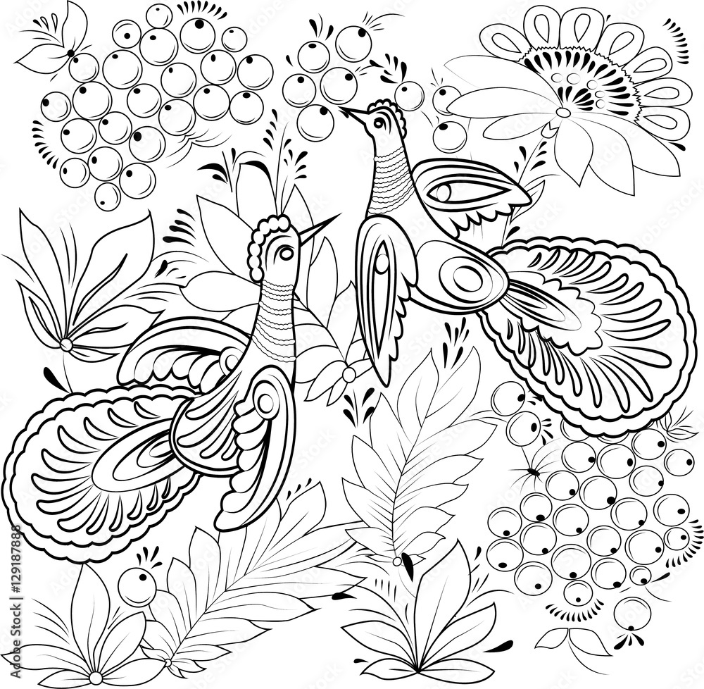 Vector outline for coloring book Stock Vector | Adobe Stock