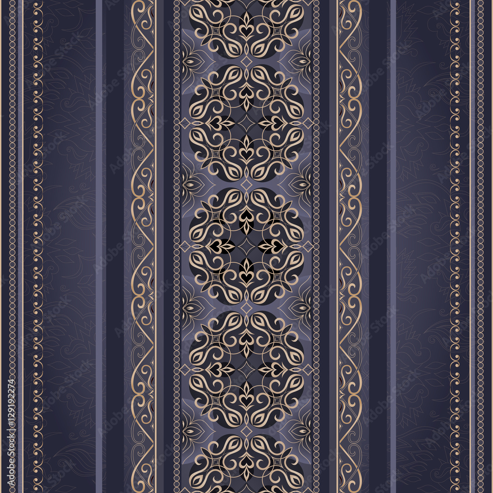 Vector line art seamless border for design template. Stock Vector ...