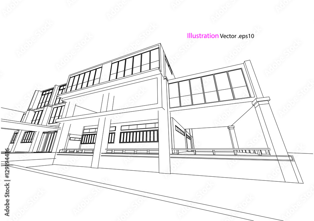 Architectural Structure Sketch