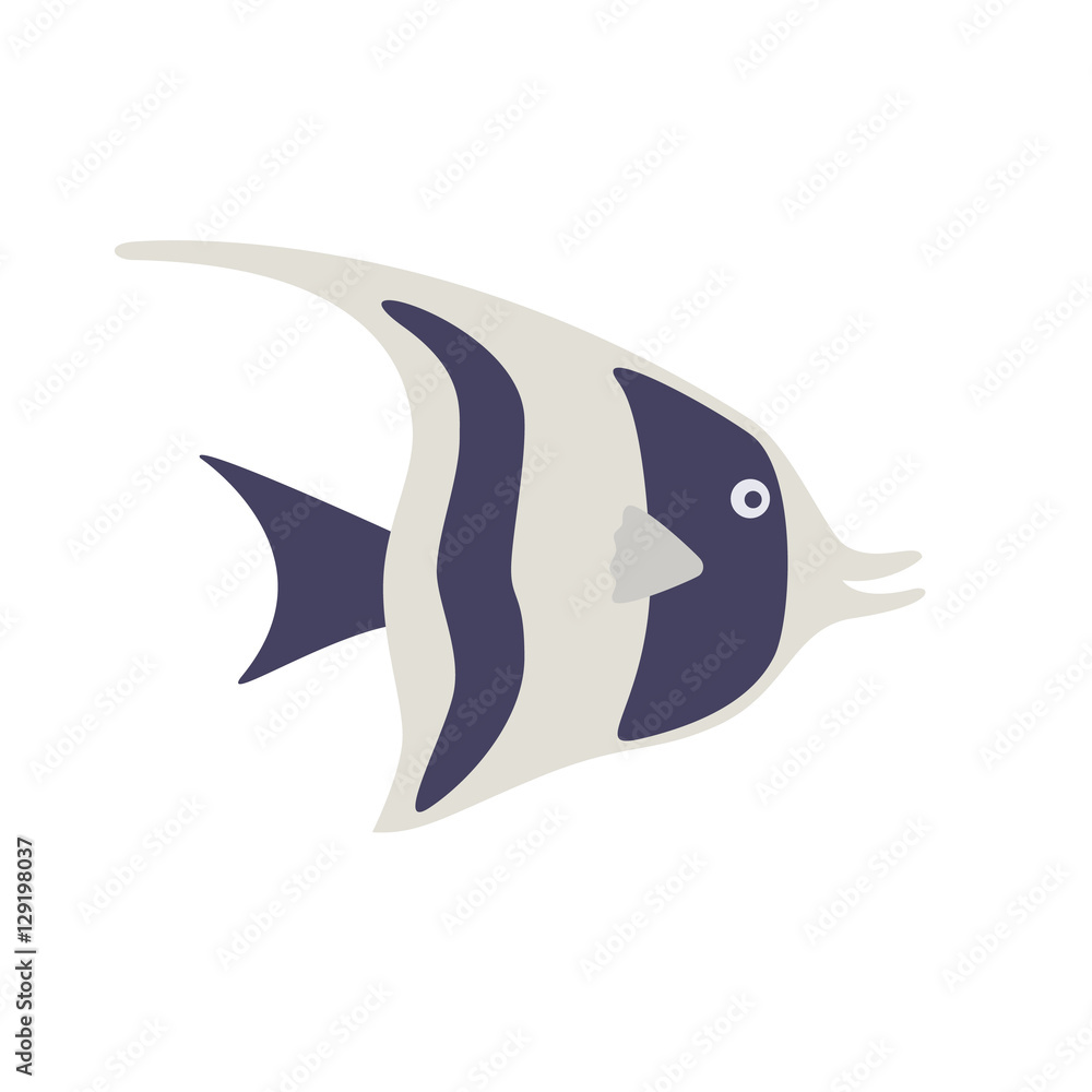 Cartoon cute angelfish Stock Vector | Adobe Stock