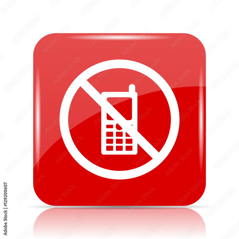 Mobile phone restricted icon Stock Illustration | Adobe Stock
