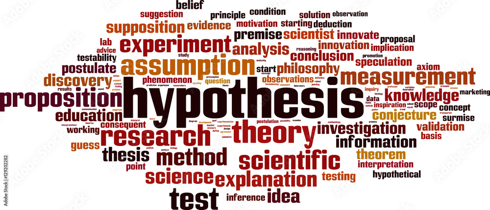 Poster Hypothesis word cloud concept. Vector illustration – Wall Art ...