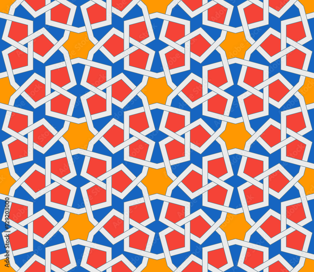 Islamic geometric ornaments based on traditional arabic art. Oriental ...