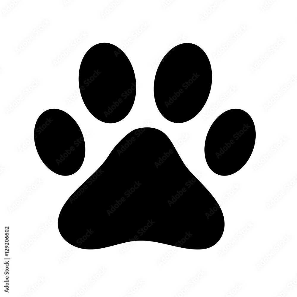 Icon - Pfote - Tier - Fußabdruck - Tierarzt Stock Vector | Adobe Stock