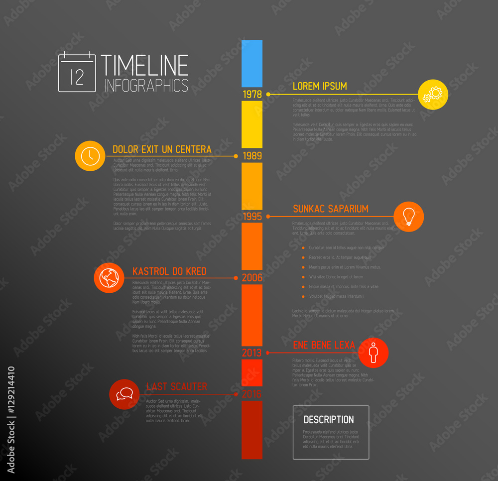 Vector Infographic timeline report template Stock Vector | Adobe Stock