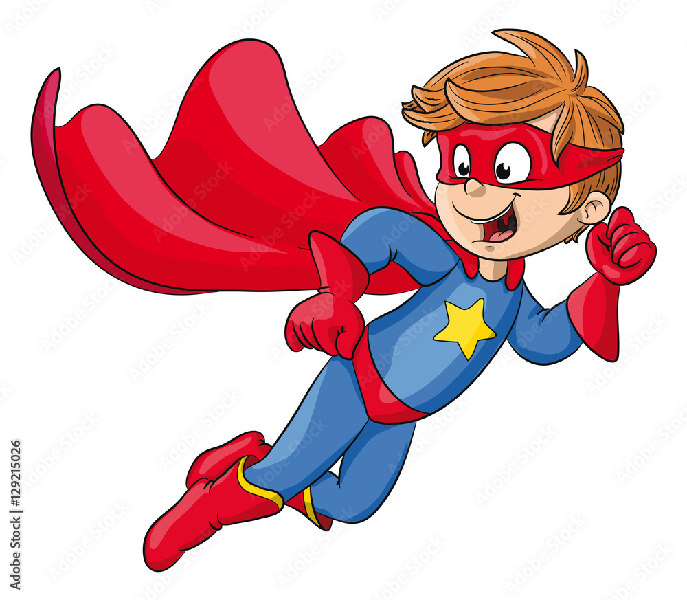 Vektor Illustration eines starken Superhelden Stock Vector | Adobe Stock