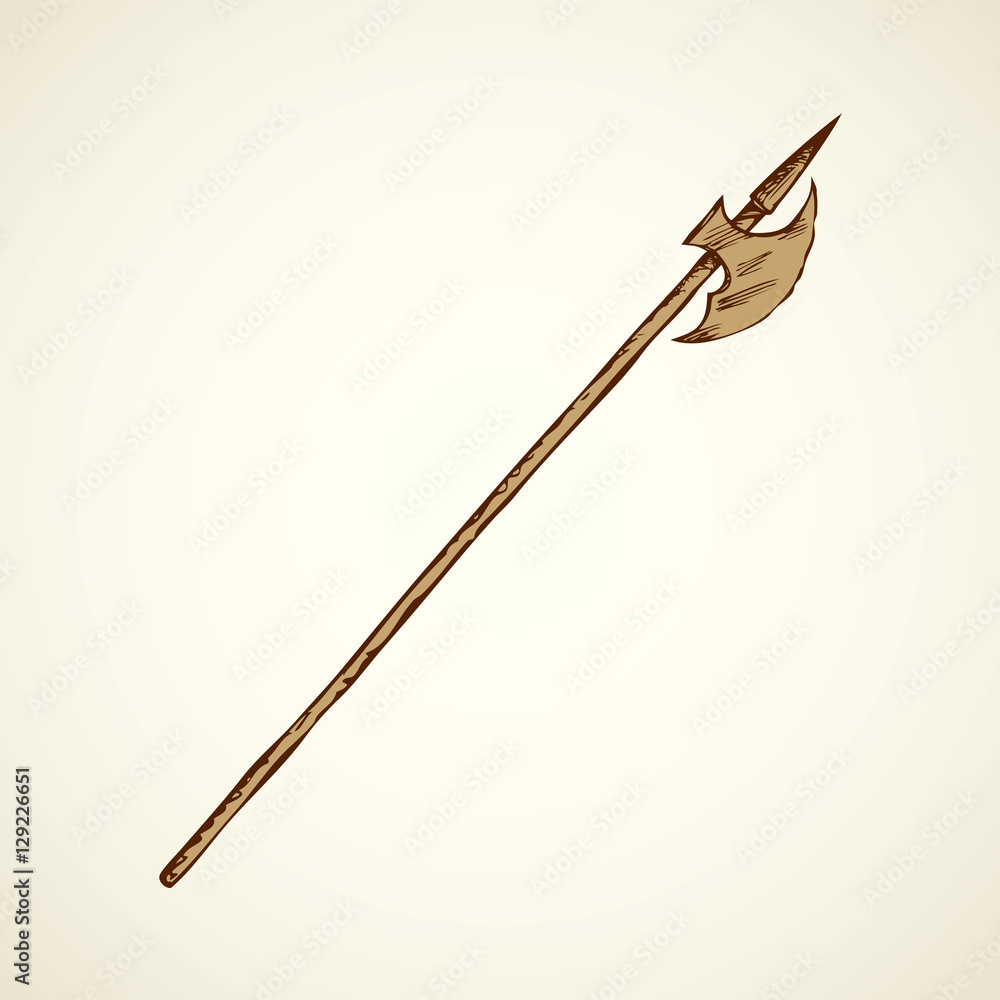 Halberd. Vector drawing Stock-Vektorgrafik | Adobe Stock