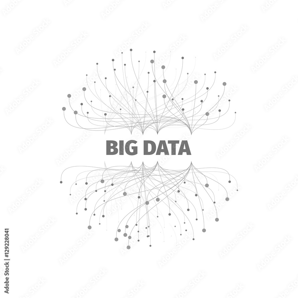 Abstract big data illustration. Information streams. Network Stock ...